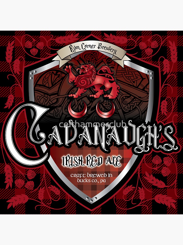 "Cavanaugh's Irish Red" Sticker for Sale by celthammerclub | Redbubble