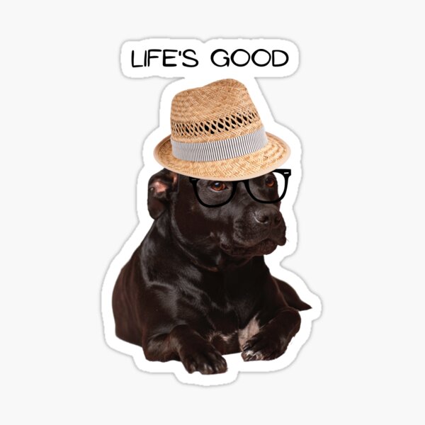 "Life's good @ dogs" Sticker by AnimalArt4ya | Redbubble
