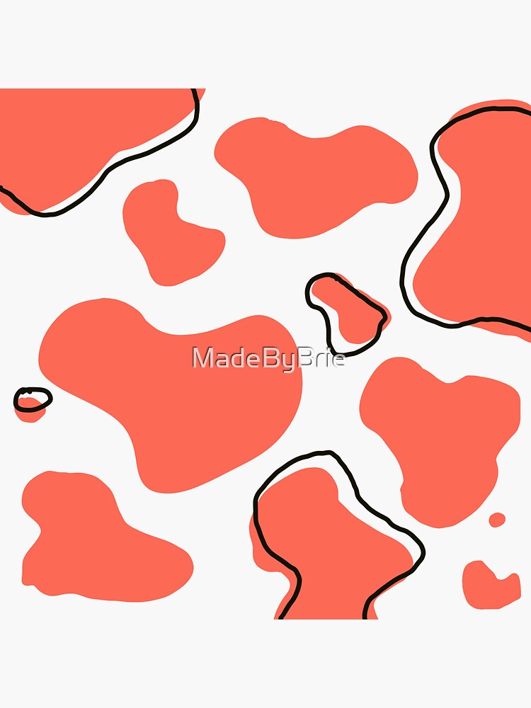 "Pink Cow Print " Sticker by MadeByBrie | Redbubble