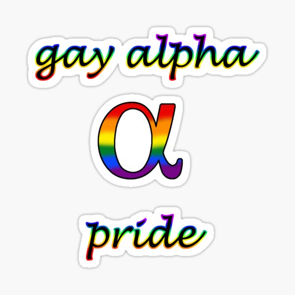 "gay alpha pride (white backgrounds)" Sticker by cottonpeddler | Redbubble