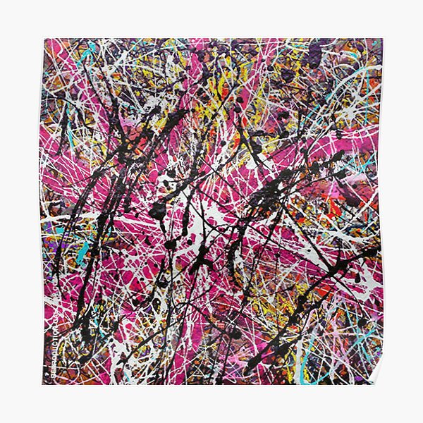 "Jackson pollock color art design" Poster for Sale by Linnystore ...