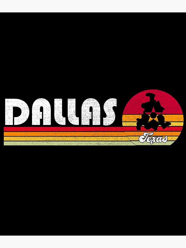 "Classic 70s 80s Souvenir Vintage Retro Dallas, Texas TX Distressed ...