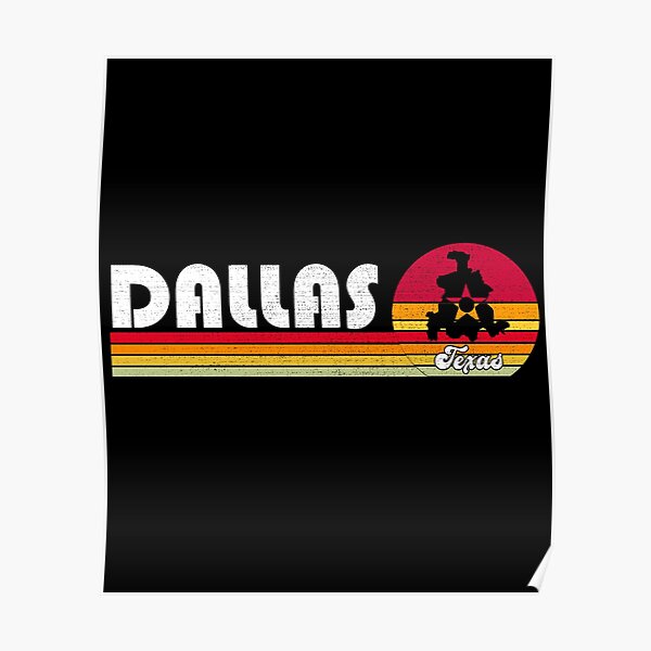 "Classic 70s 80s Souvenir Vintage Retro Dallas, Texas TX Distressed ...