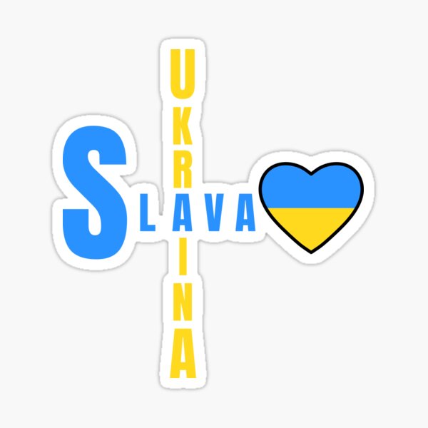 "Slava Ukraina" Sticker by pjadhav | Redbubble