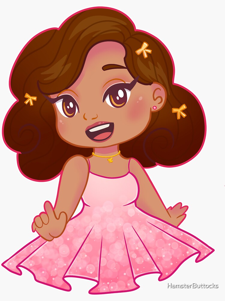 "Cute Kawaii Cute Chibi Girl POC" Sticker by HamsterButtocks | Redbubble