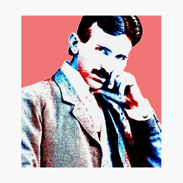 "Nikola Tesla rendered in Patriotic colors" Photographic Print for Sale ...