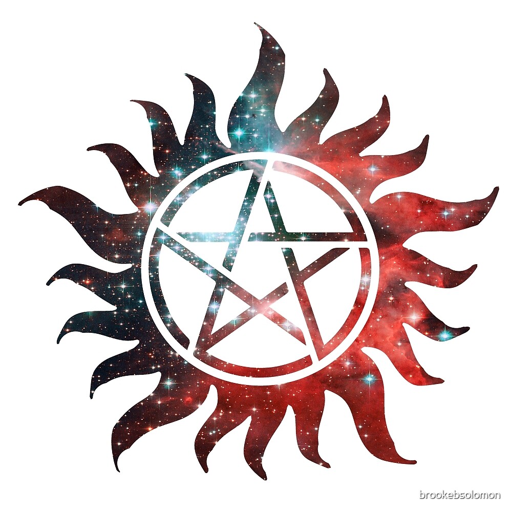 Supernatural Anti Possession Tattoo Red Galaxy By Brookebsolomon Redbubble 