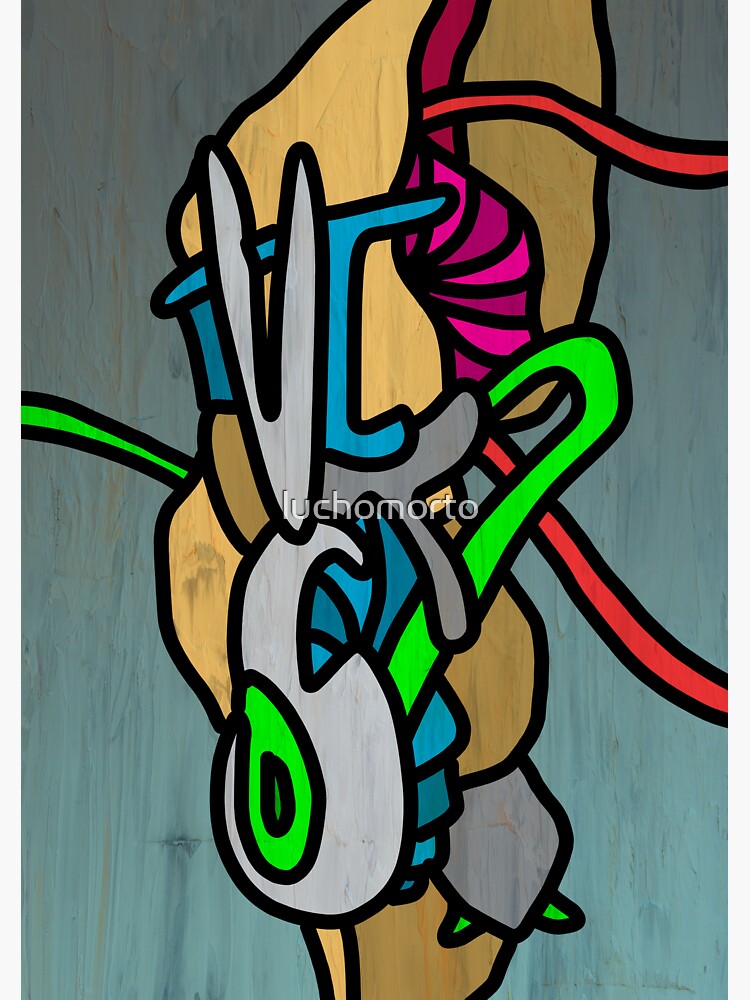 Random Shapes 22 Cyborg Leg Sticker By Luchomorto Redbubble