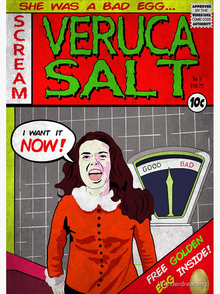 "Veruca Salt is a Bad Egg" Sticker by Wanderdreaming | Redbubble
