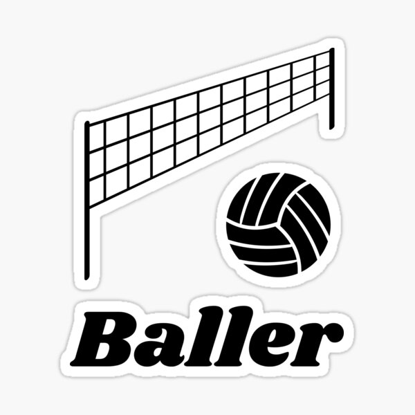 "Volleyball Baller " Sticker by DaydreamerDzine | Redbubble