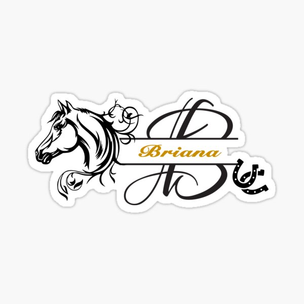 "Briana with Horse Design" Sticker by Horse-Aholic | Redbubble