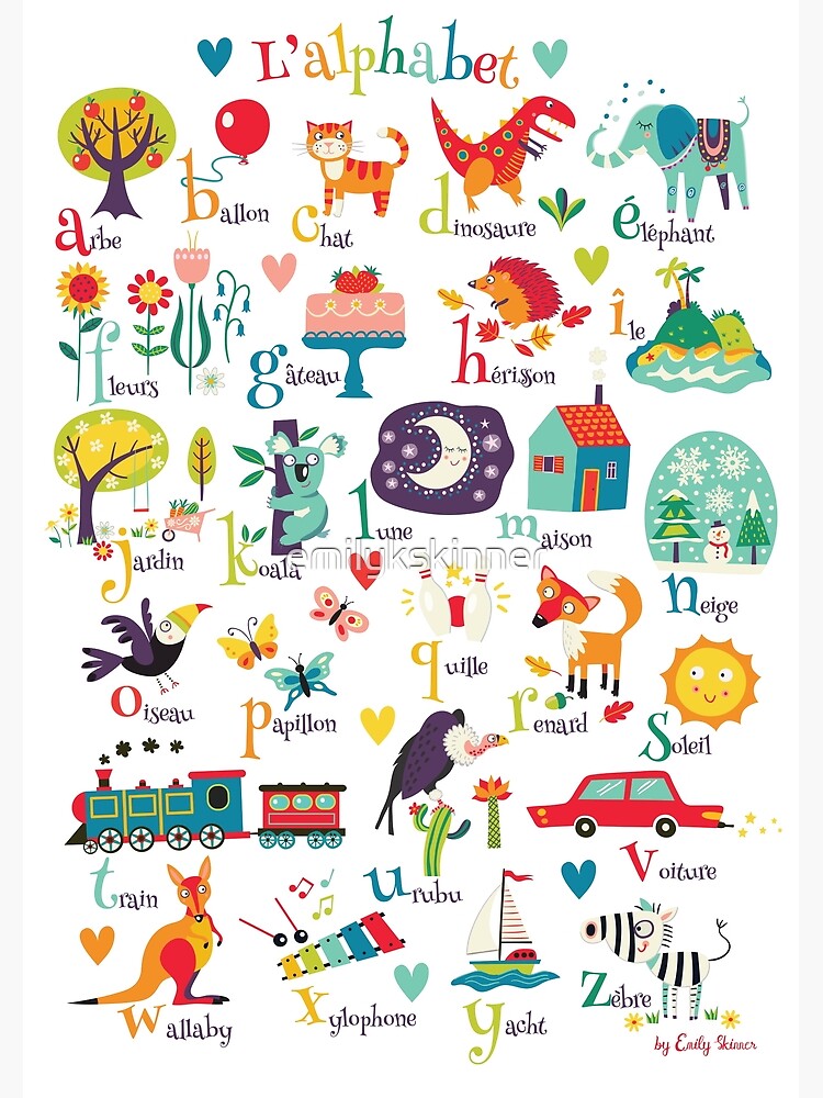 French Alphabet Poster