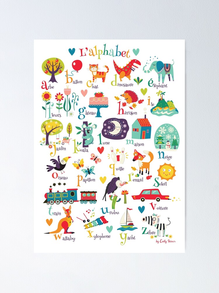 French Alphabet Poster