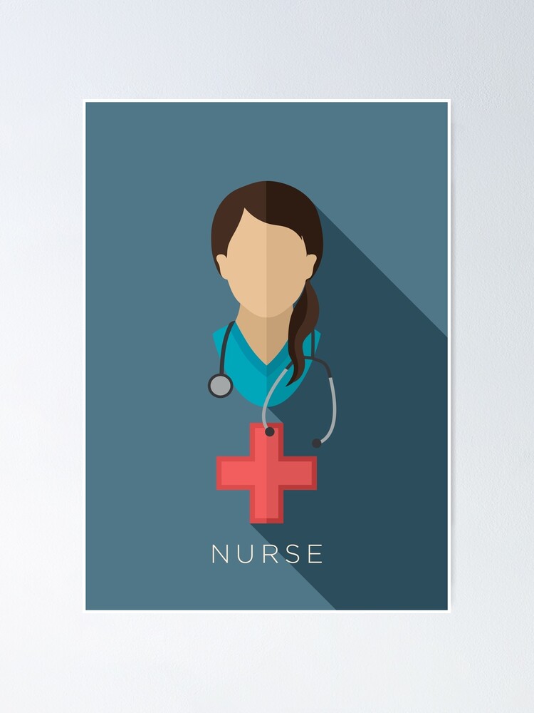 "Minimalistic Nurse Smart Medical Professional RN Sign" Poster for Sale ...