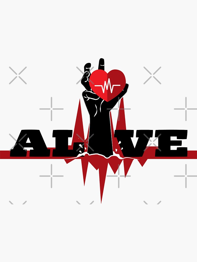 "I AM ALIVE: Red Bleeding Beating Heart Lifted Up, Motivational ...