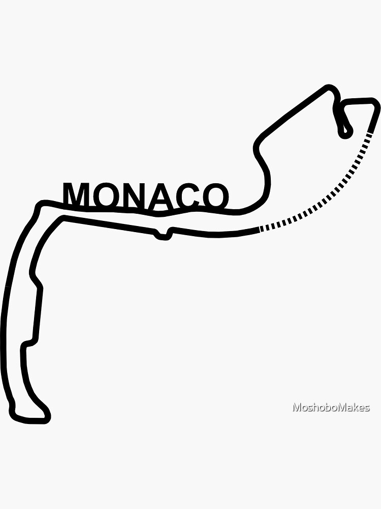 "Monaco Track" Sticker by MoshoboMakes | Redbubble