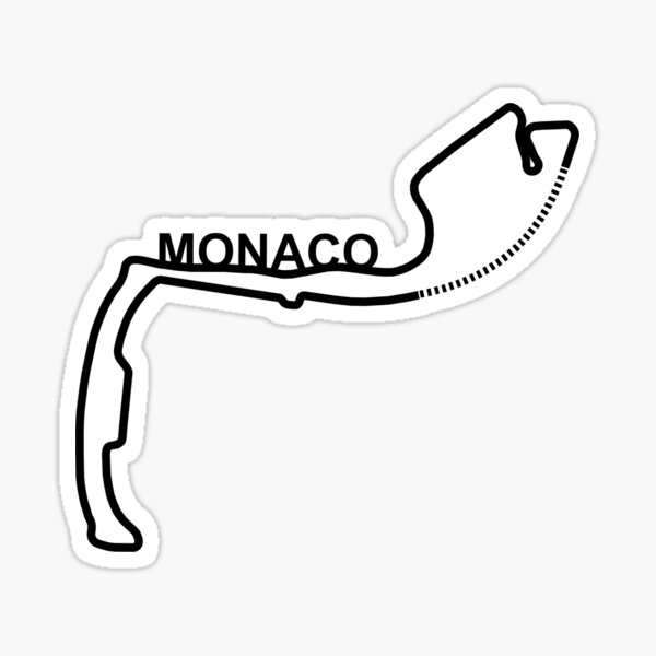 "Monaco Track" Sticker by MoshoboMakes | Redbubble