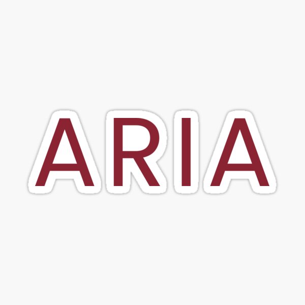 "Aria" Sticker for Sale by TheTrend2022 | Redbubble