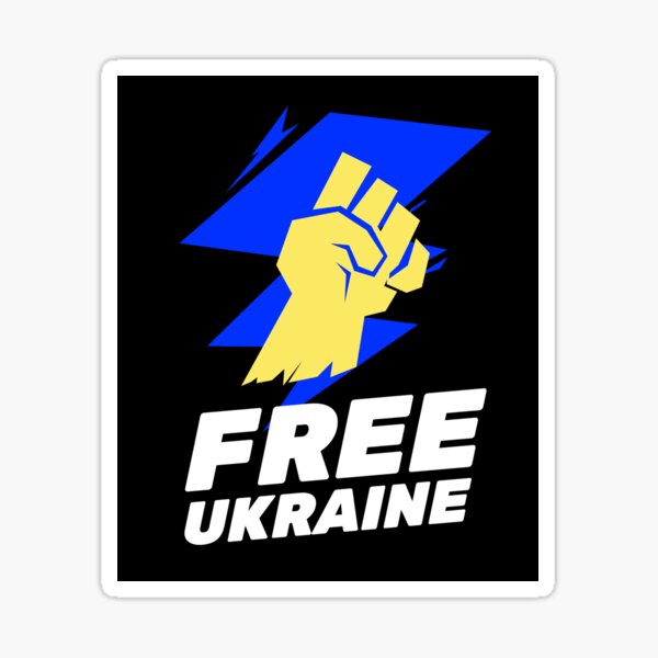 "Free Ukraine | Ukrainian | Support Ukraine | " Sticker by ...
