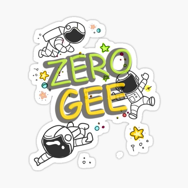 "Zero Gee " Sticker by Stagaboom | Redbubble