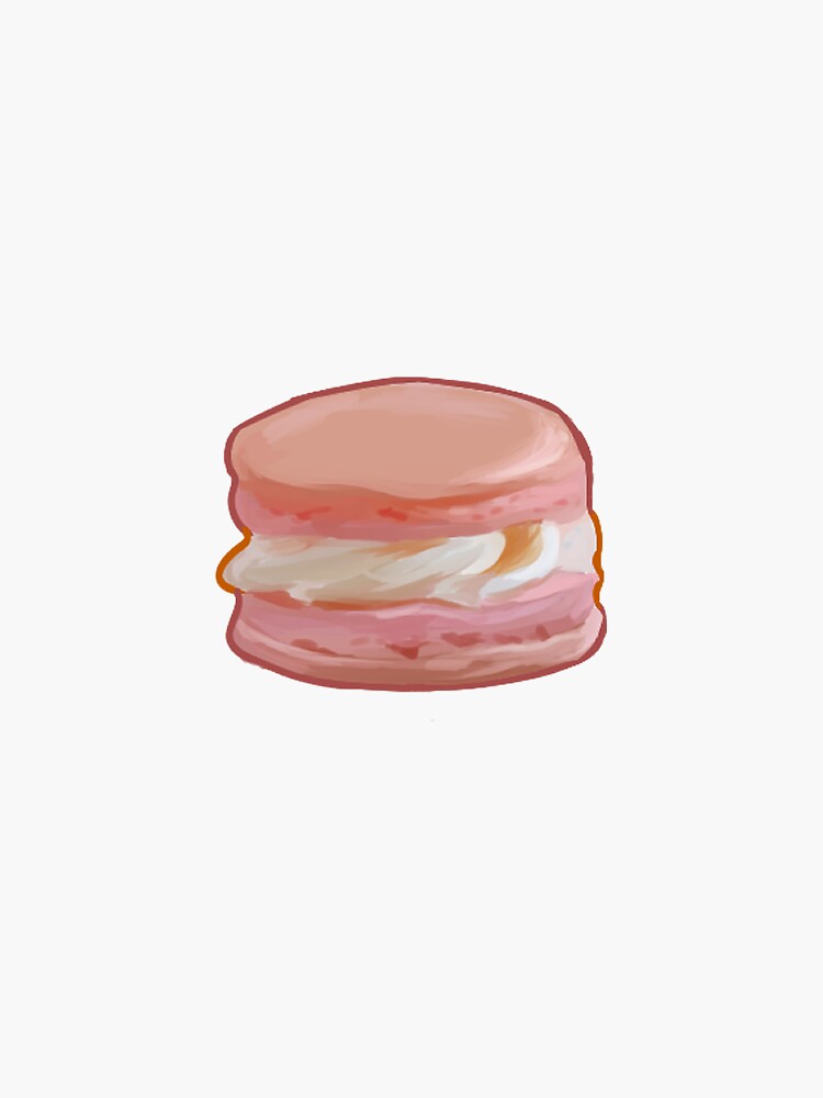 "strawberry macaron sticker " Sticker for Sale by haileeisdumb | Redbubble