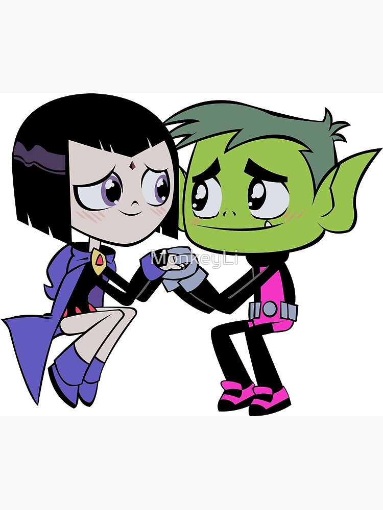 Teen Titans - Bbrae holding hands Premium Matte Vertical Poster sold by ...