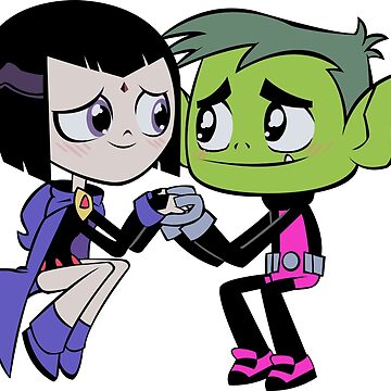 "Teen Titans - Bbrae holding hands" Sticker for Sale by MonkeyLi ...