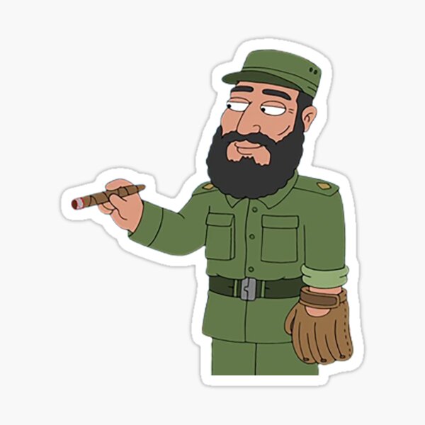 "Fidel Castro" Sticker by Elmowglito | Redbubble