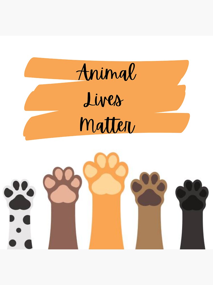 "Animal Lives Matter" Sticker for Sale by Twin2too | Redbubble