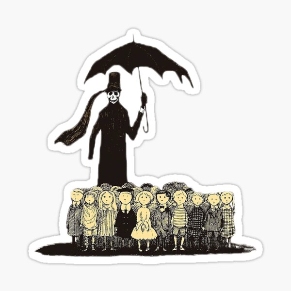 "Edward Gorey Gothic Art" Sticker by AestheticsXarts | Redbubble