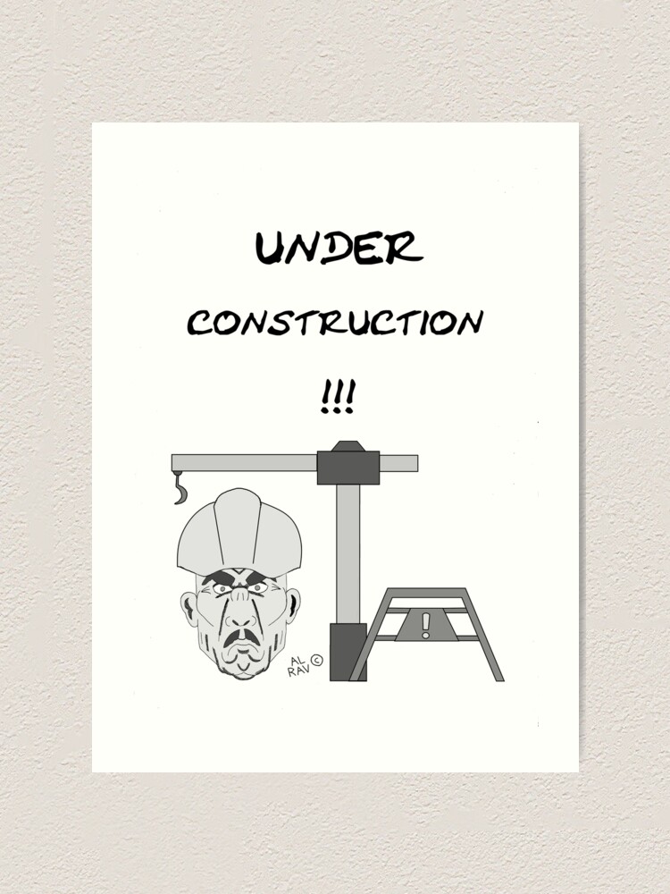 "Mr. Frustrated Mustached: under construction (Black and white version ...