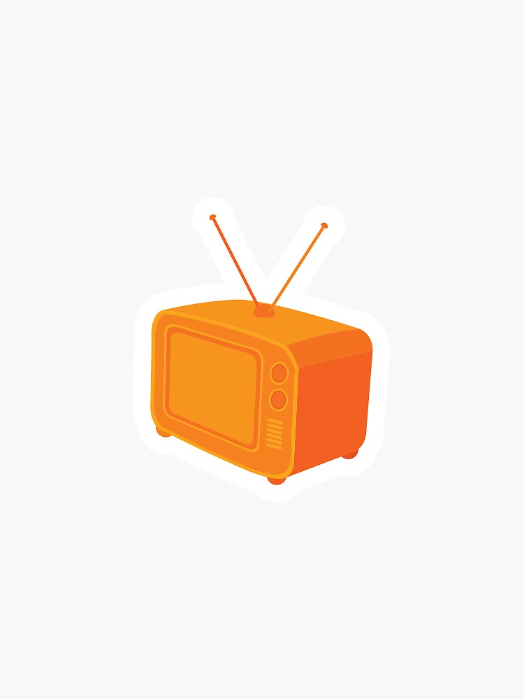 "Retro TV Sticker" Sticker by JukeboxTheNope | Redbubble