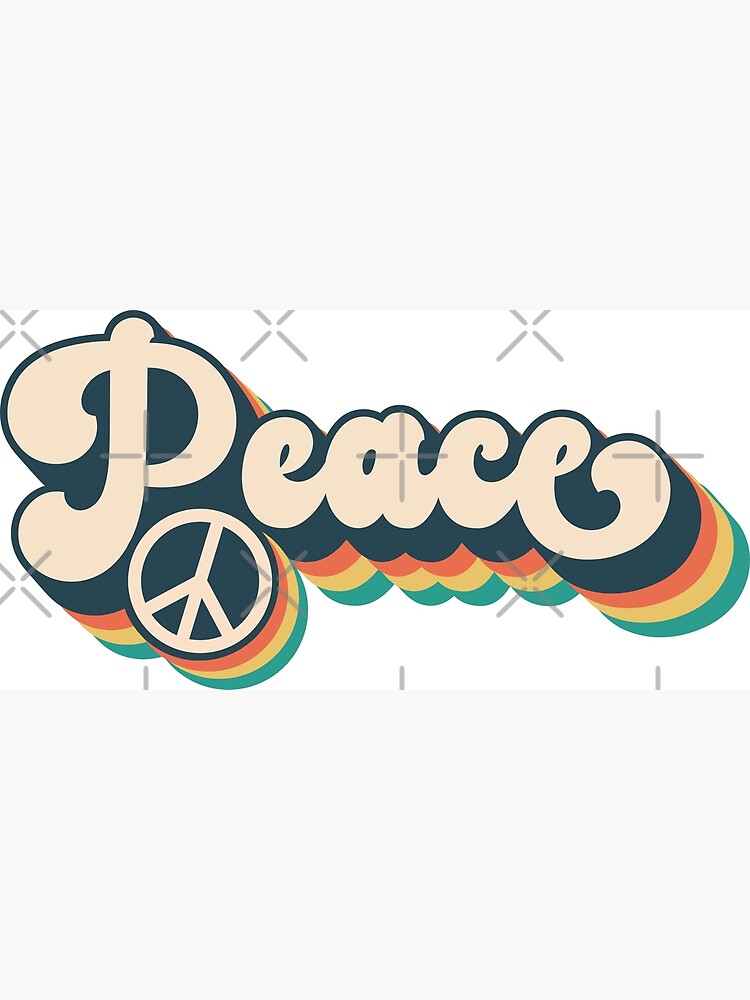 "Peace - in vintage retro script font" Poster for Sale by brynscully ...