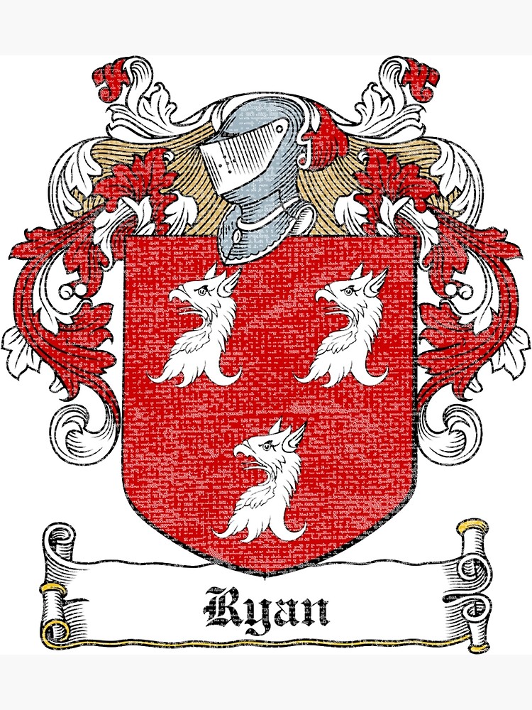 "Ryan Irish Family Crest" Art Print by downwithdetroit | Redbubble
