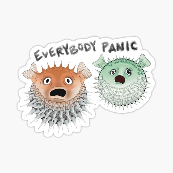 "Everybody panic" Sticker by HolguinArt | Redbubble
