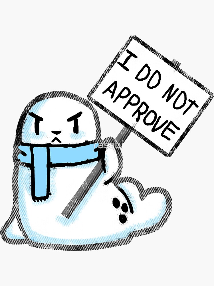 "Seal of Disapproval " Sticker by rasabi | Redbubble
