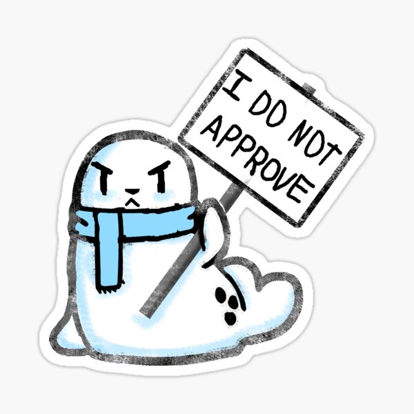 "Seal of Disapproval " Sticker by rasabi | Redbubble