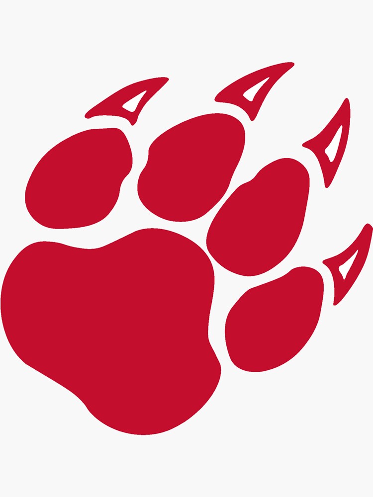 "Red Paw Sticker" Sticker by GalinStickers | Redbubble