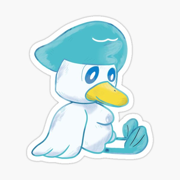 "duck with the 'do" Sticker for Sale by Specterrifying | Redbubble