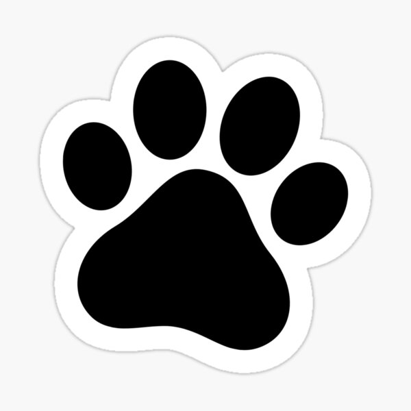 "Paw Illustration Sticker" Sticker for Sale by GalinStickers | Redbubble