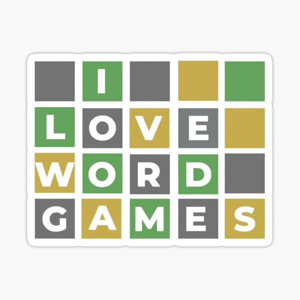 "Wordle-Inspired word game" Sticker for Sale by Culture2Design | Redbubble