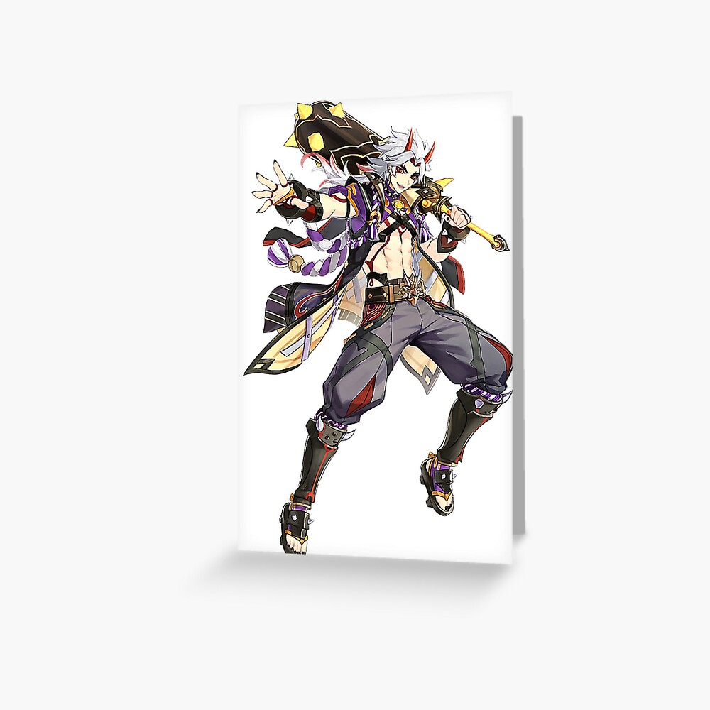 "Arataki Itto - Genshin Impact" Greeting Card for Sale by -Kaori ...