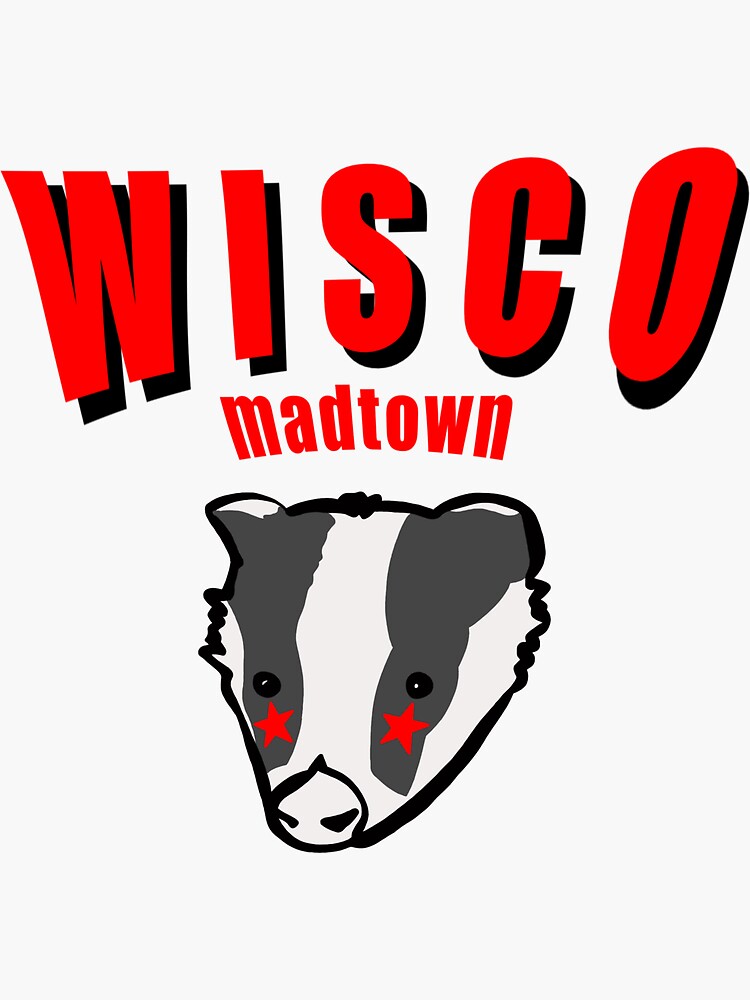 "Wisco" Sticker by suz-designs | Redbubble