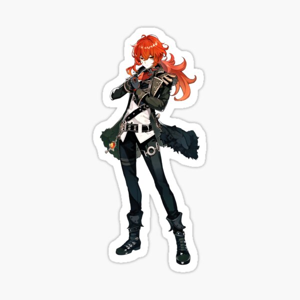 "Diluc - Genshin Impact" Sticker for Sale by -Kaori | Redbubble
