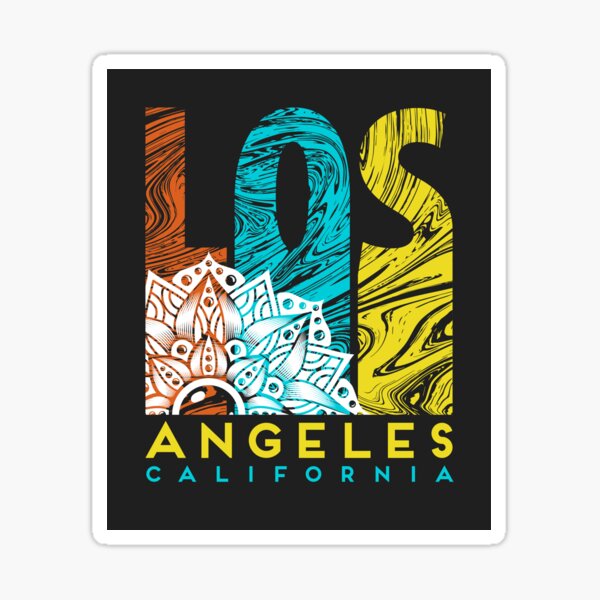 "Los Angeles California " Sticker by EnesArabaci | Redbubble