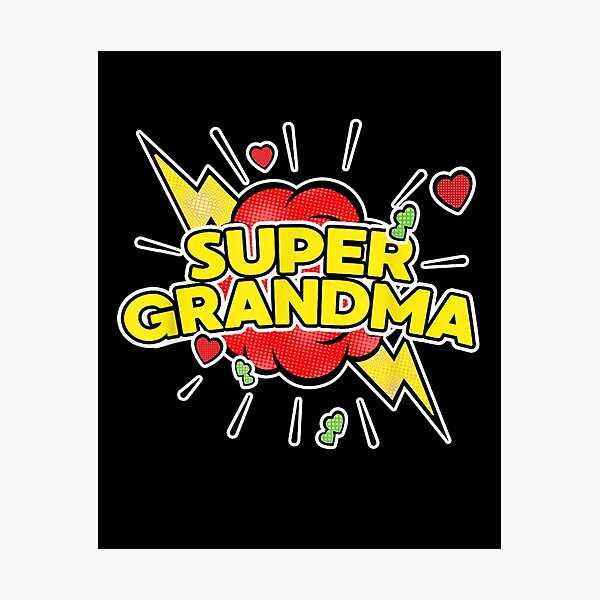 Lámina fotográfica «Super Abuela Superhéroe - Abuela Día de la Madre ...