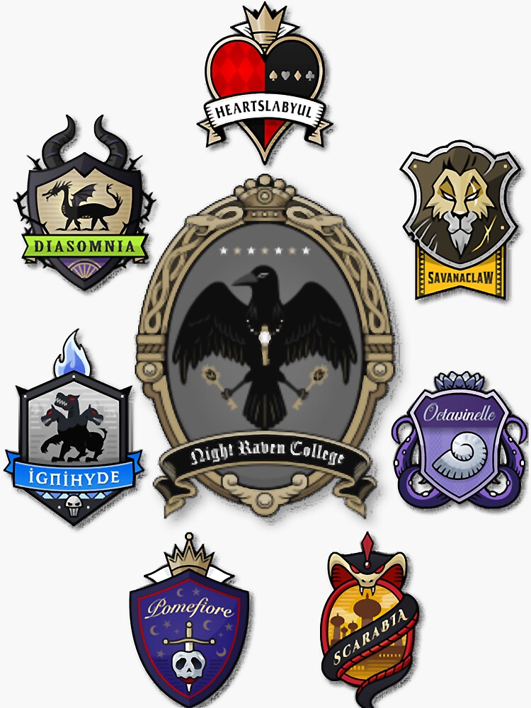 "Night Raven College Dorms (Twisted Wonderland)" Sticker by tavarusde ...