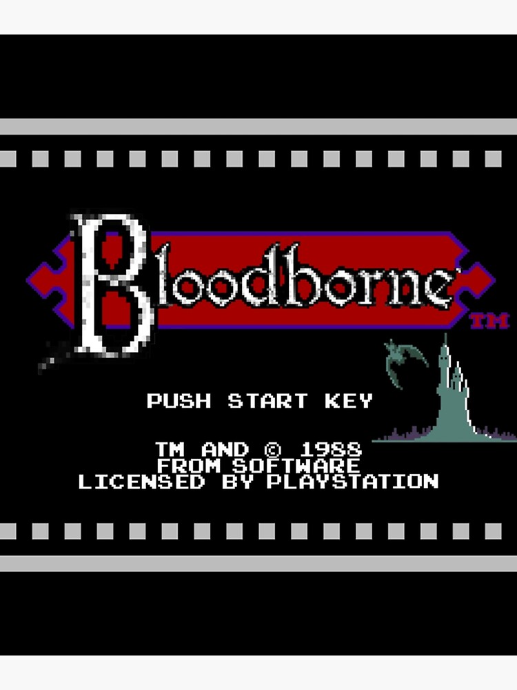 "8-Bit Bloodborne Title Screen" Poster by reJerrellOliver | Redbubble