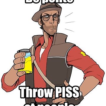 "Team Fortress 2 JARATE meme" Sticker for Sale by JakiTheRed | Redbubble