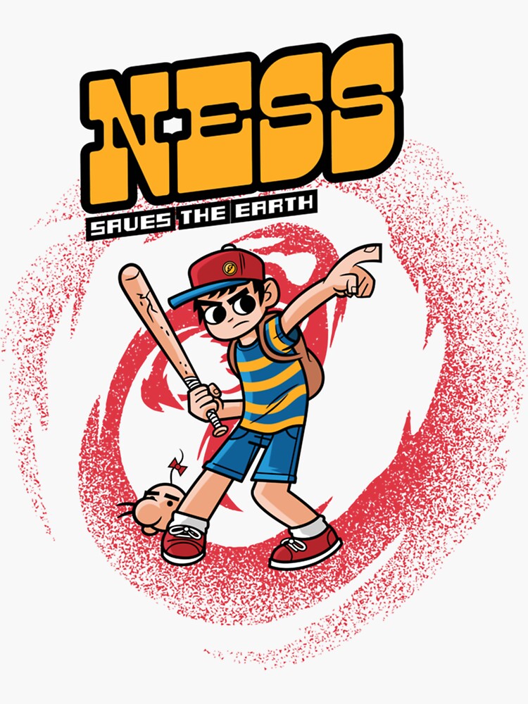 "Ness Saves The Earth " Sticker for Sale by TheModernsGeeks | Redbubble